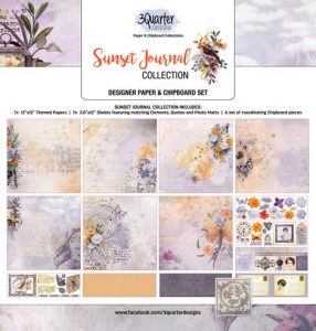Sunset Journal 12 x 12 Collection Pack - Crafted With Love and Roses