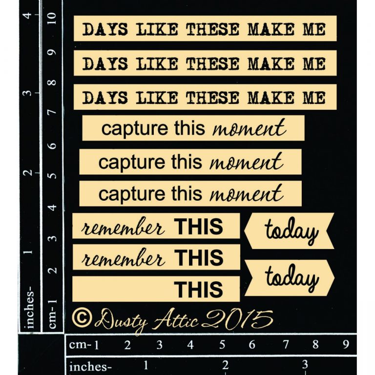 Word Strips - Crafted With Love and Roses