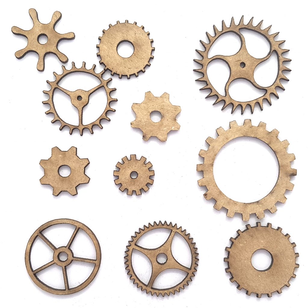 Cogs Mini (11 pcs) - Crafted With Love and Roses