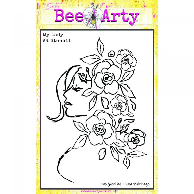 My Lady A4 Stencil - Crafted With Love and Roses