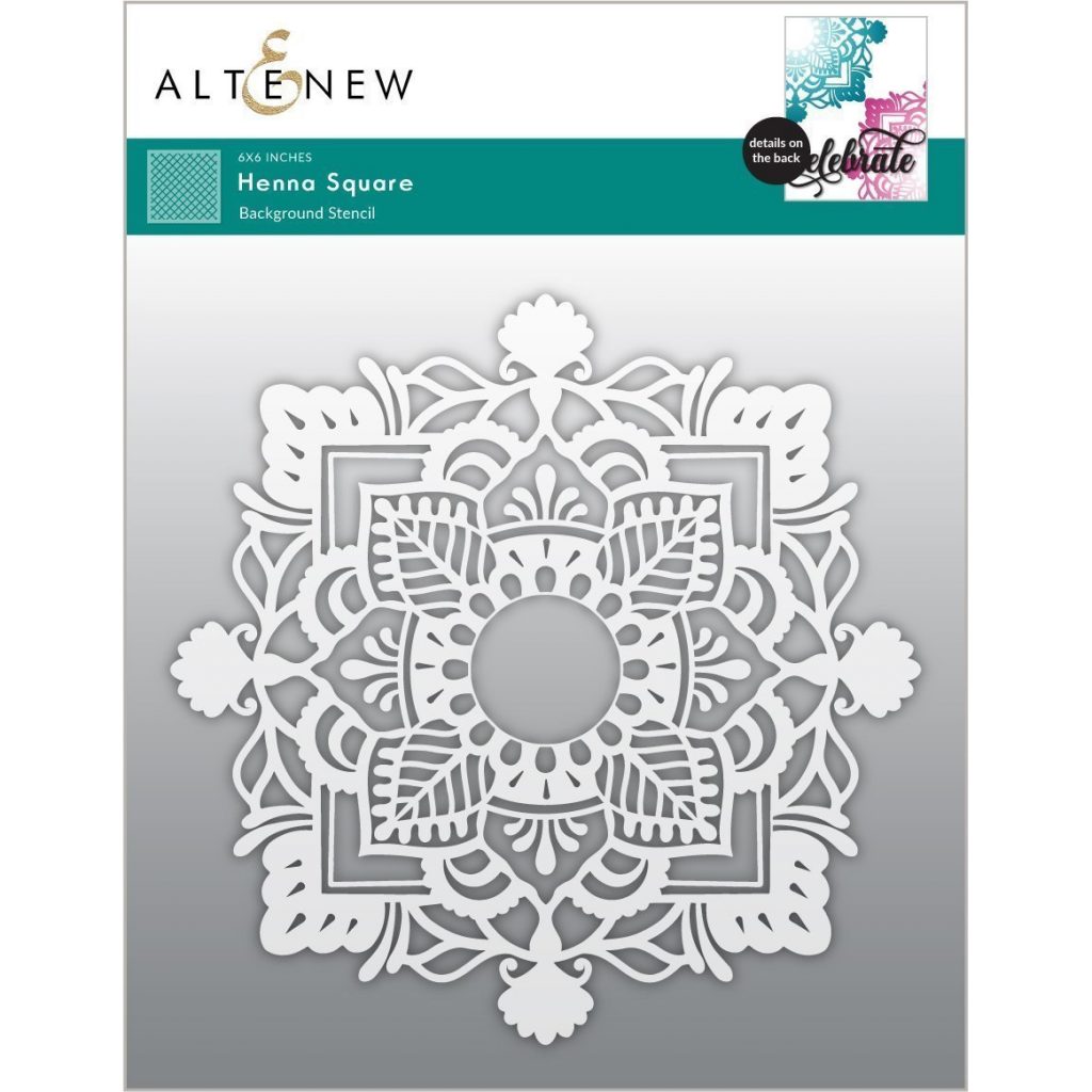 Henna Square Stencil - Crafted With Love and Roses