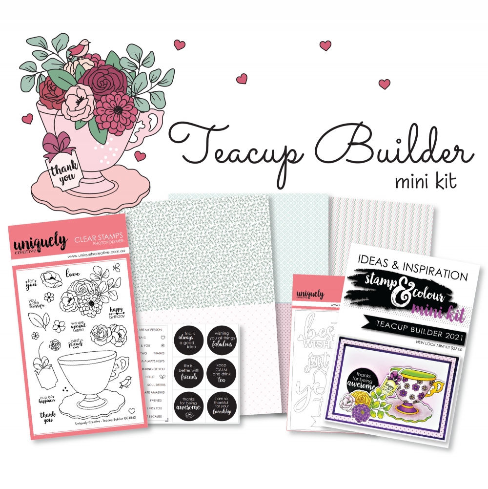 Teacup Builder Die - Crafted With Love and Roses