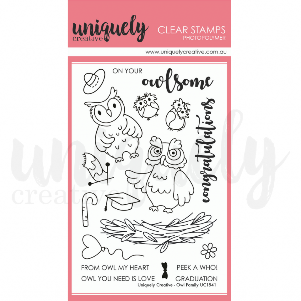 Owl Family Stamp - Crafted With Love and Roses