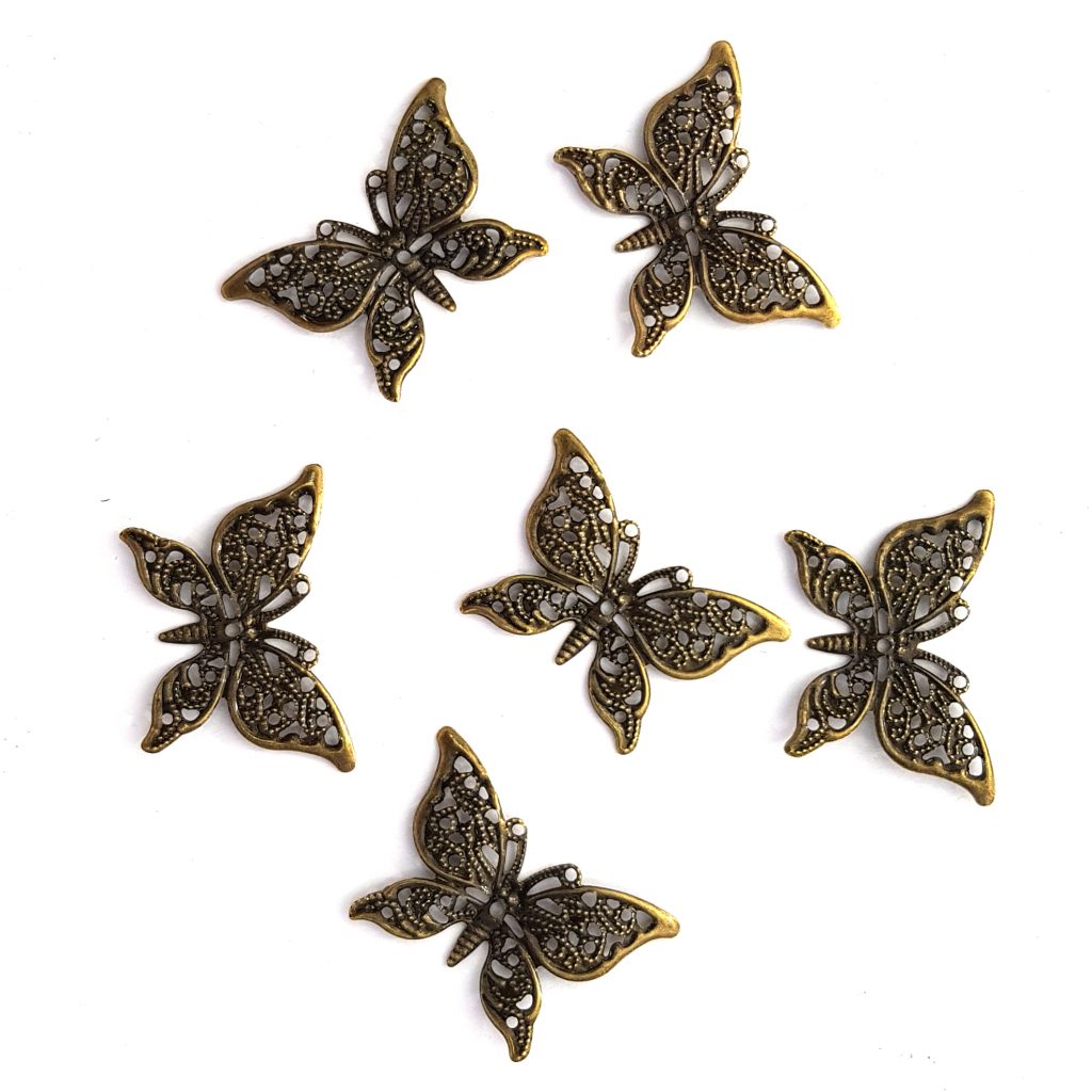 Metal Embellishments - Crafted With Love and Roses