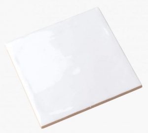 White Ceramic Tiles - Crafted With Love and Roses