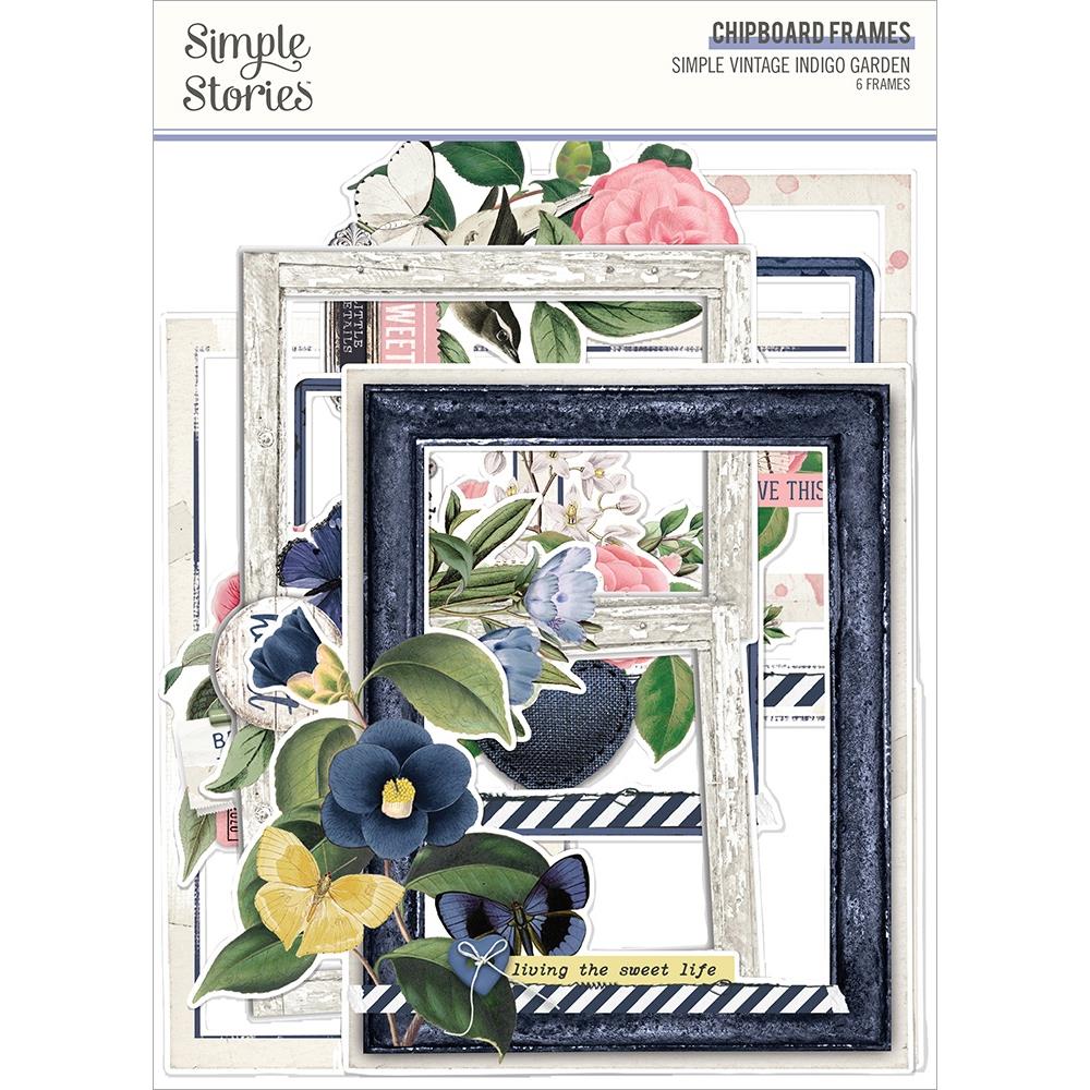 Simple Stories Indigo Garden Chipboard Frames - Crafted With Love and Roses
