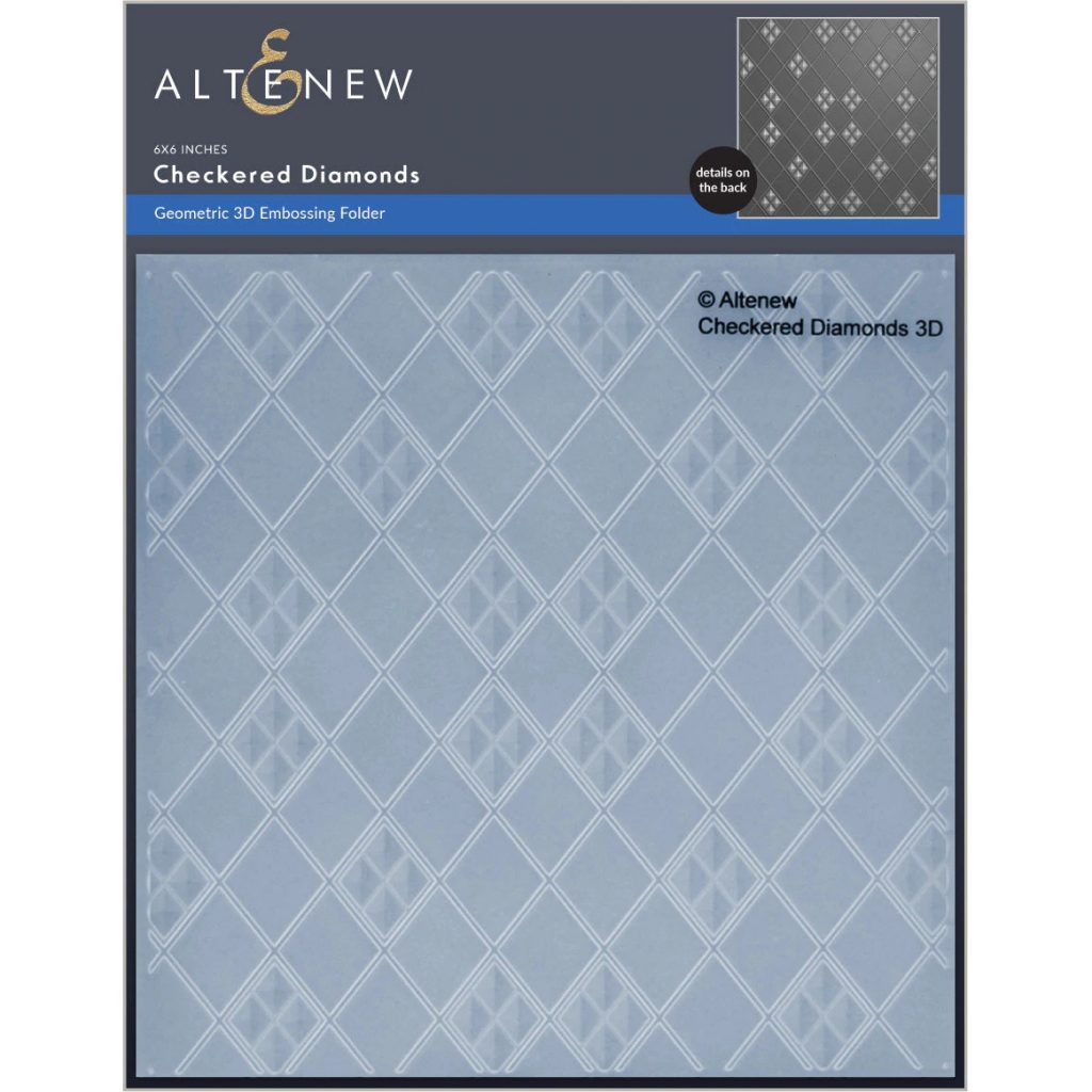 Checkered Diamonds 3D Embossing Folder - Crafted With Love and Roses