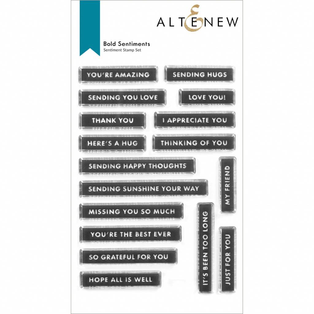 Bold Sentiments Stamp Set - Crafted With Love and Roses