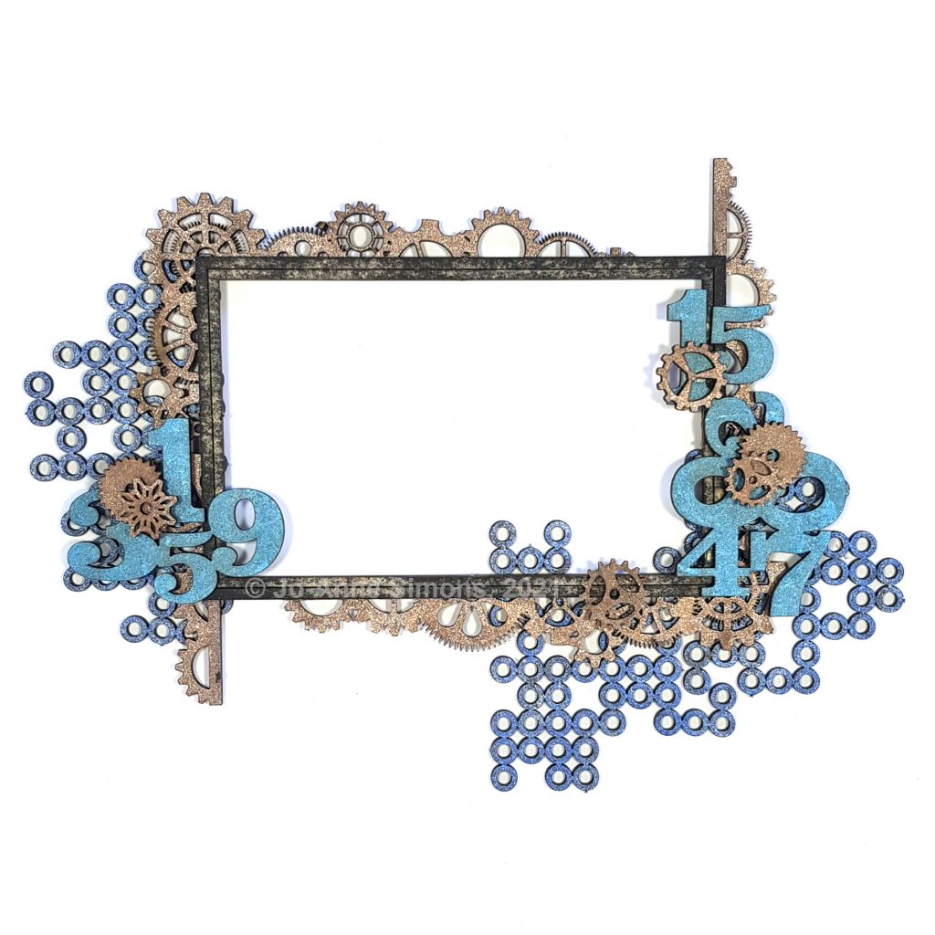 Cog Frame with Numbers - Crafted With Love and Roses