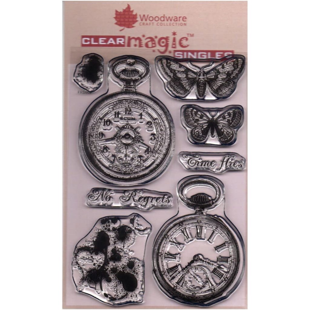 Woodware Clear Stamp 4"X6" Vintage Pocket Watches - Crafted With Love ...