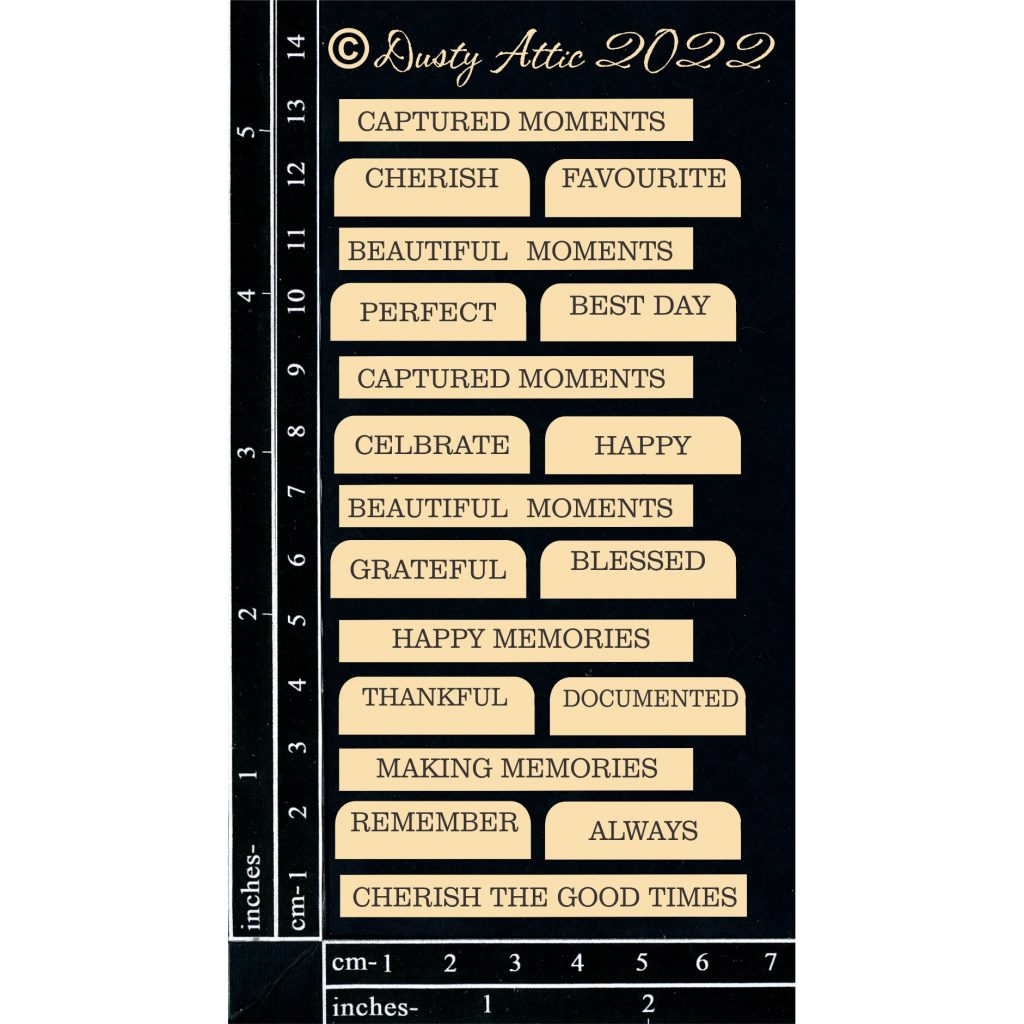 Word Strips #2 - Crafted With Love and Roses