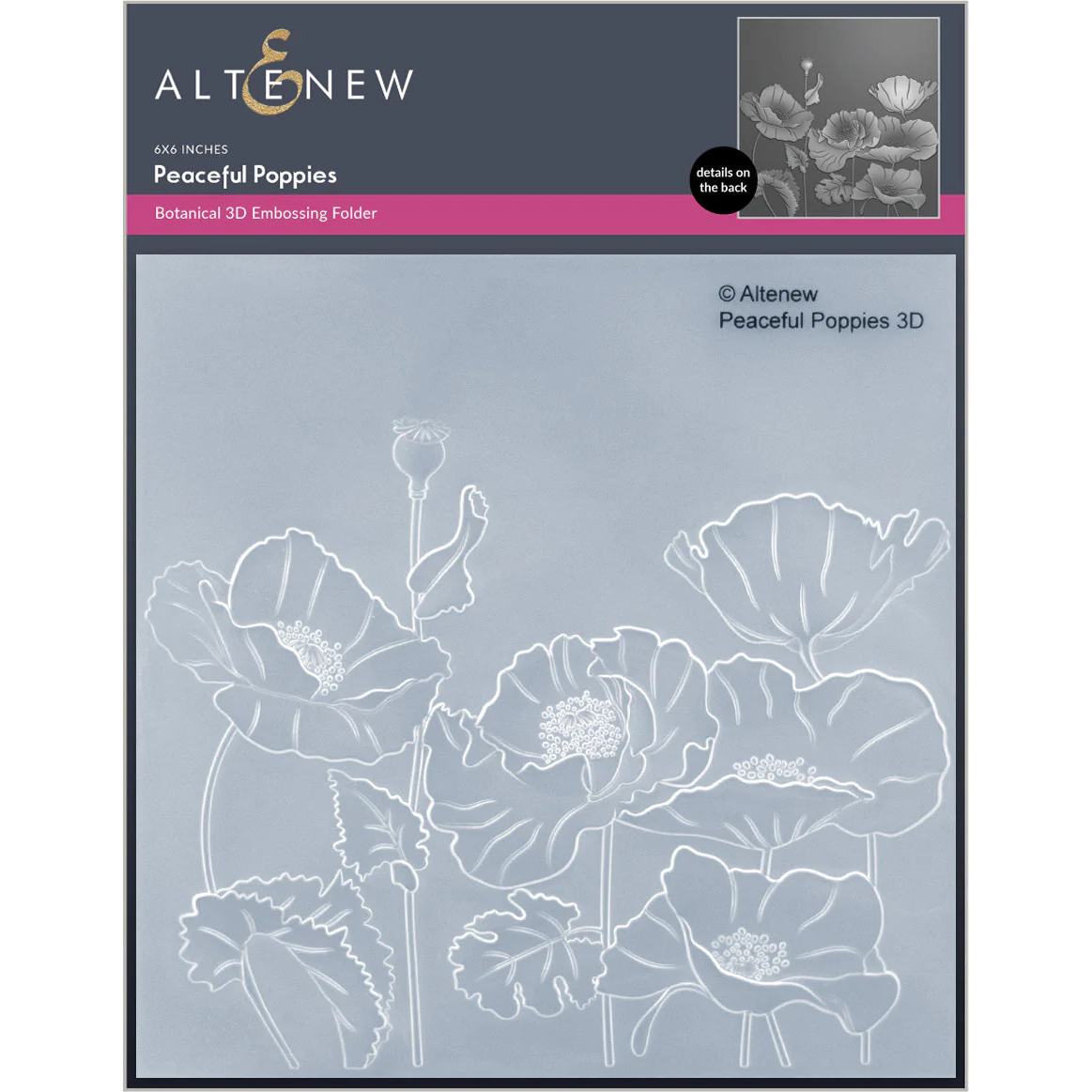 Lotus Frame 3D Embossing Folder - Crafted With Love and Roses