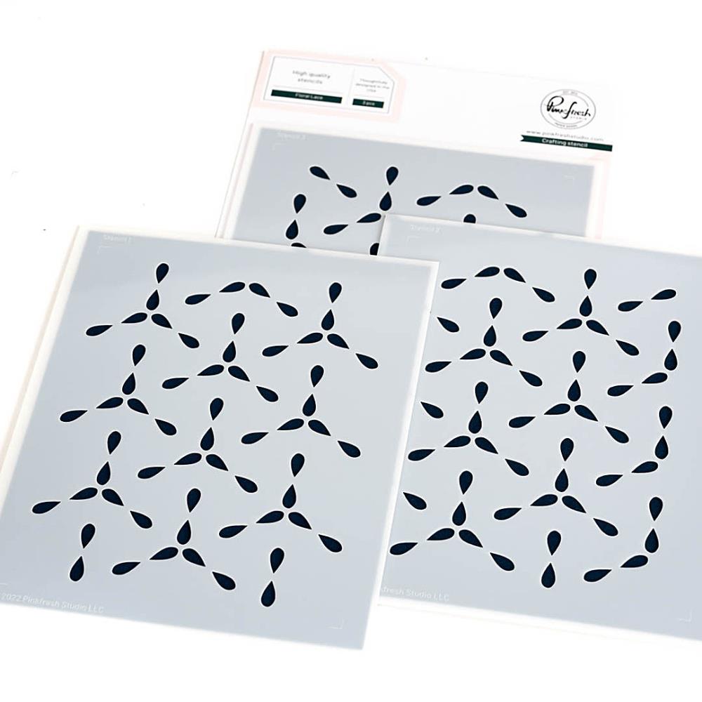 Pinkfresh Studio Stencils 4.25"X5.25" 6/Pkg Inky Bouquet Layering ...