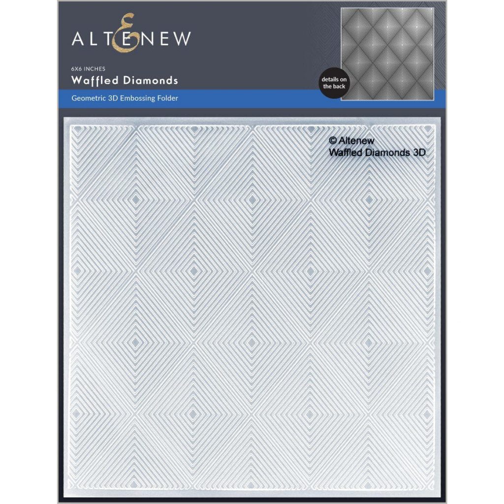 Waffled Diamonds 3D Embossing Folder - Crafted With Love and Roses