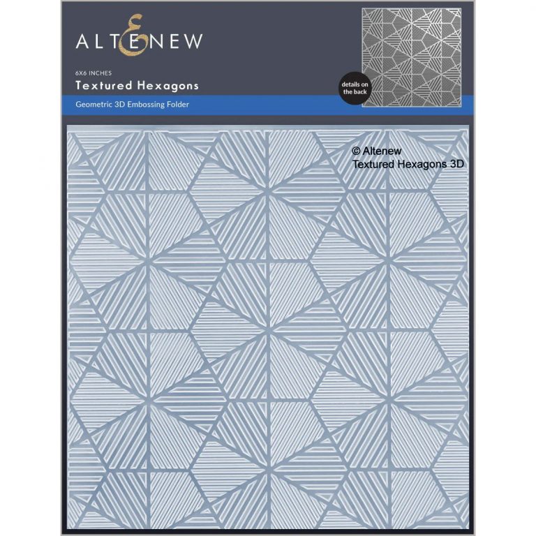 Textured Hexagons 3D Embossing Folder - Crafted With Love and Roses