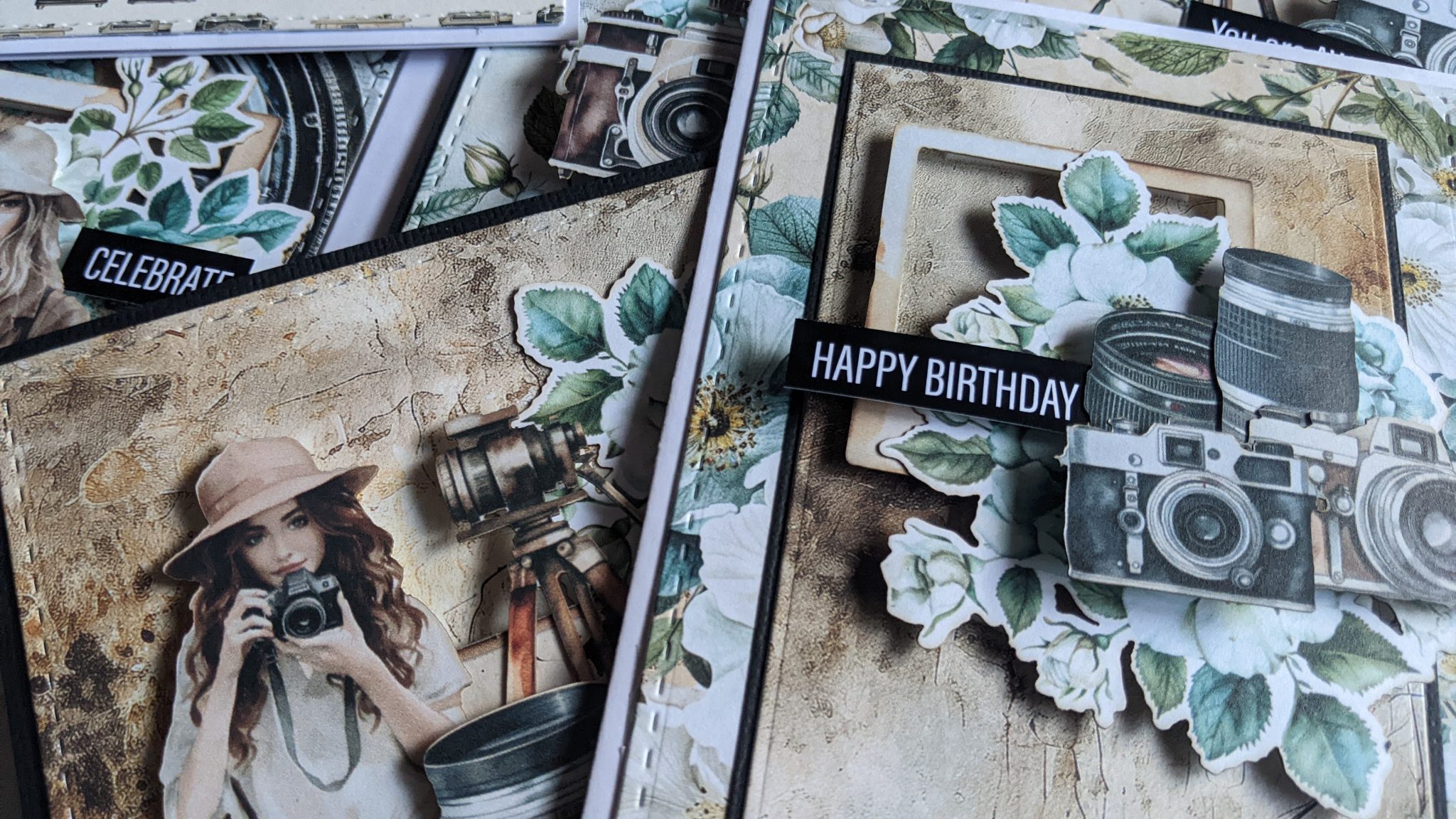 Card Kit - Photographer 8 Cards - Crafted With Love and Roses