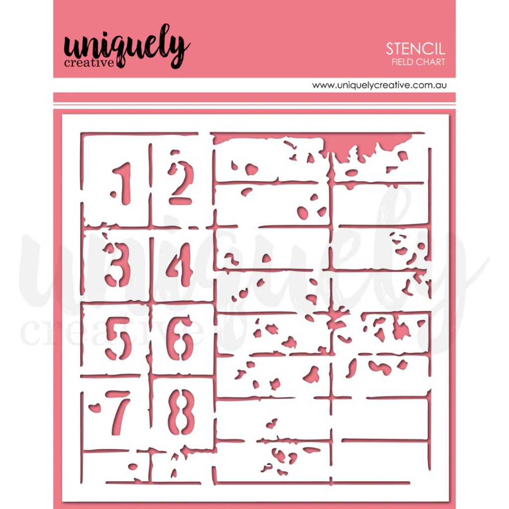 Field Chart Stencil - Crafted With Love and Roses