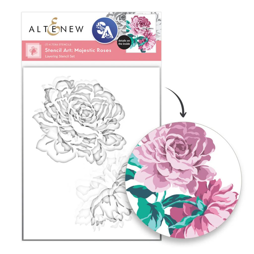 Stencil Art: Majestic Roses Layering Stencil Set (7 in 1) - Crafted ...